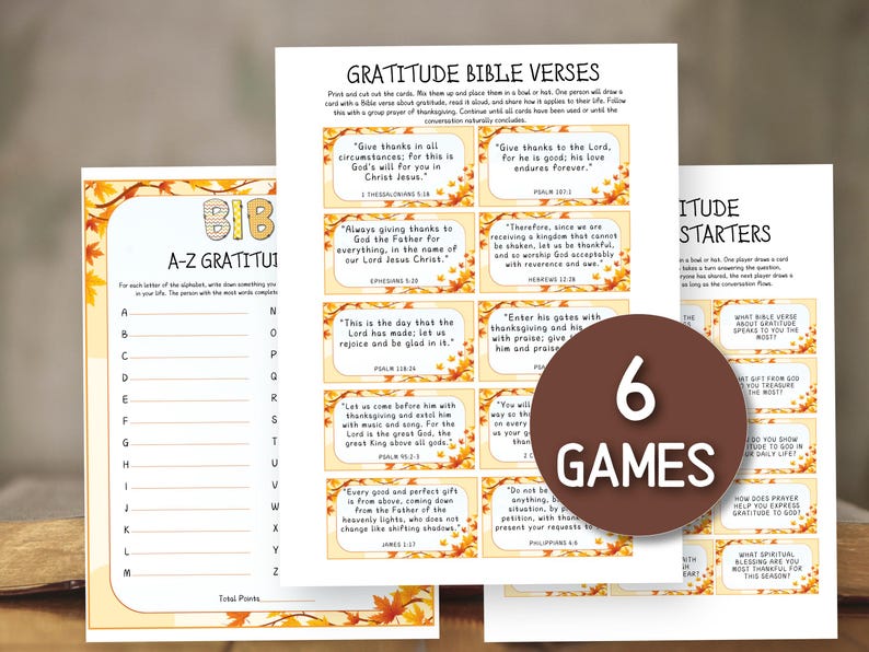 Bible Gratitude Game Printable, Bible Thanksgiving Bible Gratitude Dice ...
