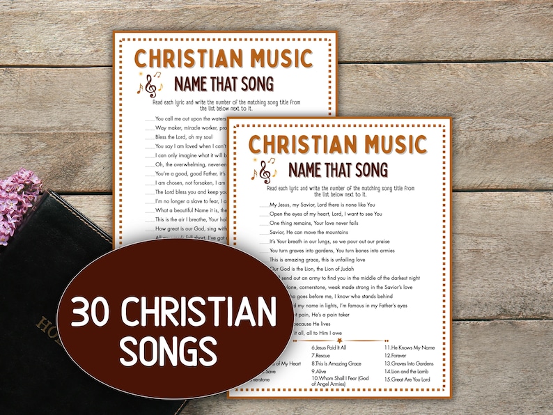 Name That Tune Christian Song, Bible Quiz on Hymns Christian Name That ...