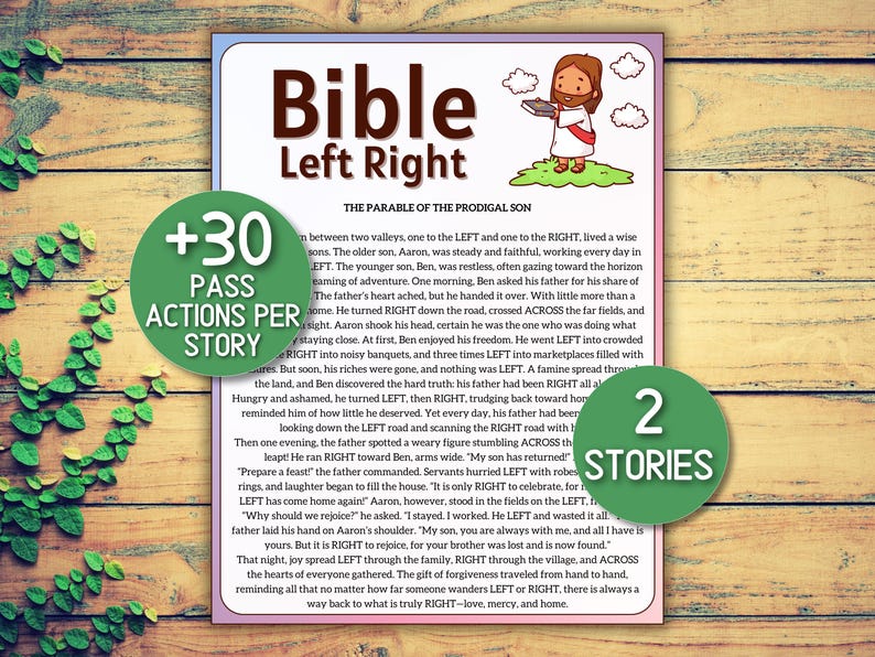 Bible Left Right Game, Blessing Right Bible Games Printable Church ...