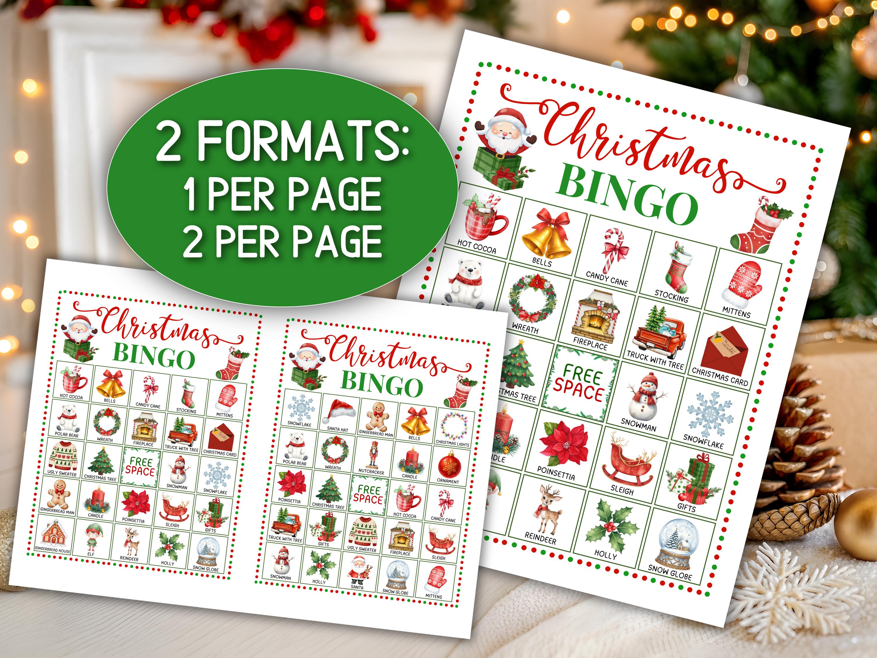 Christmas Bingo 200 Cards Printable, Merry Christmas Bingo Holiday ...