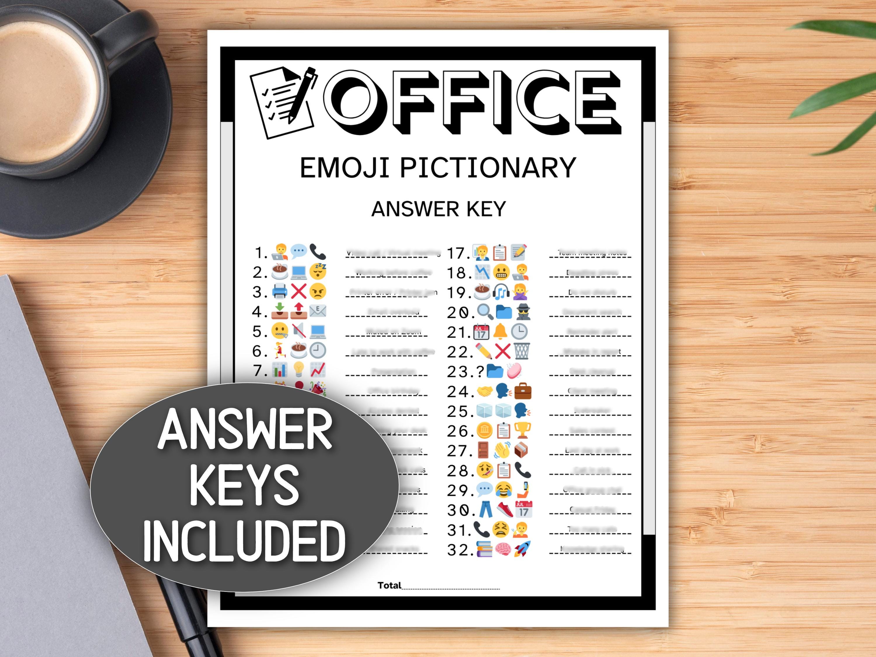 Office Games Emoji Pictionary | Team Building Games | Office Emoji ...