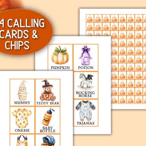 Baby Boo Bingo Halloween Baby Shower Game Little Pumpkin Bingo ...