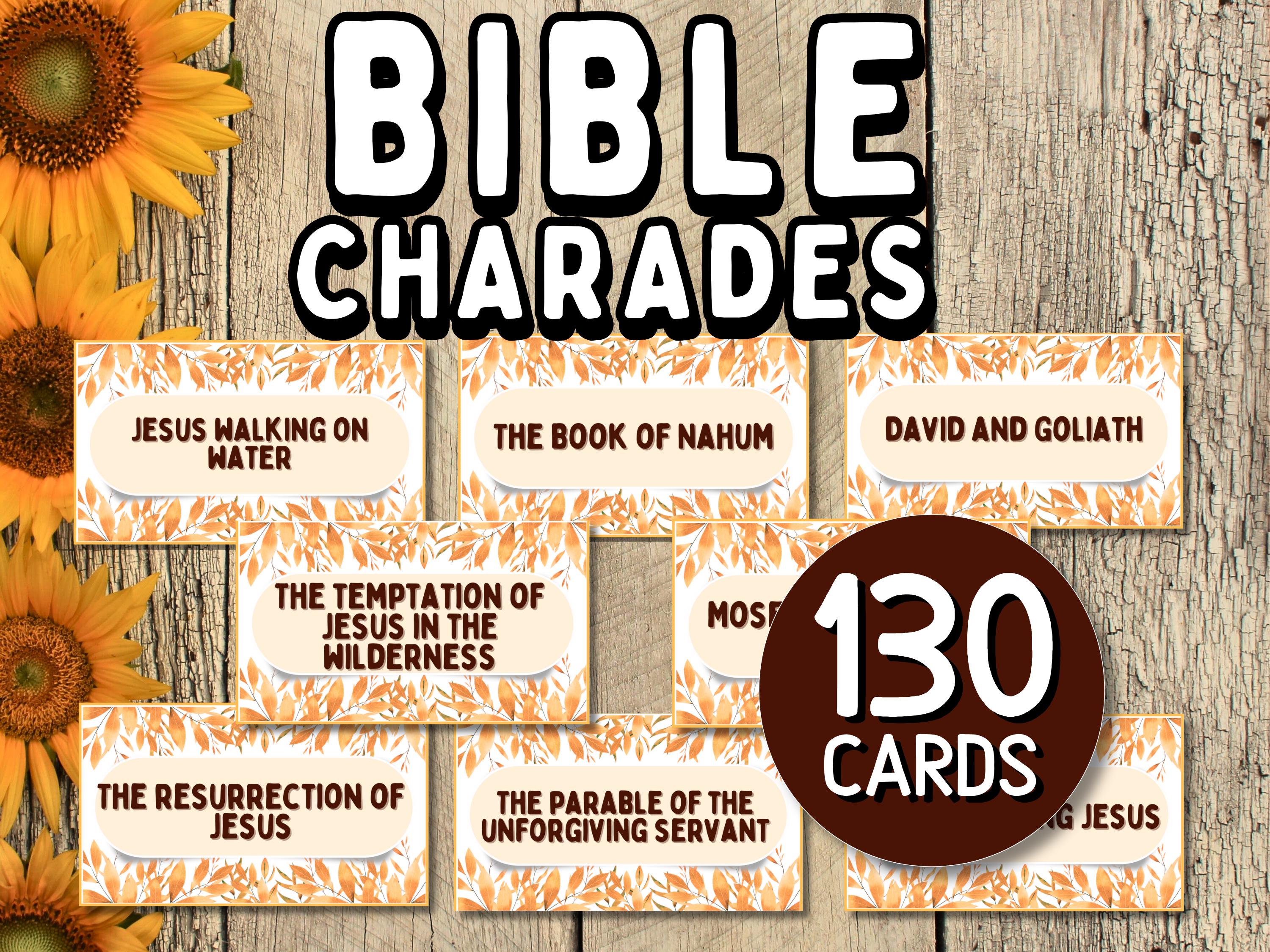 Bible Charades for Adults Church Games Charades Printable Bible Games ...