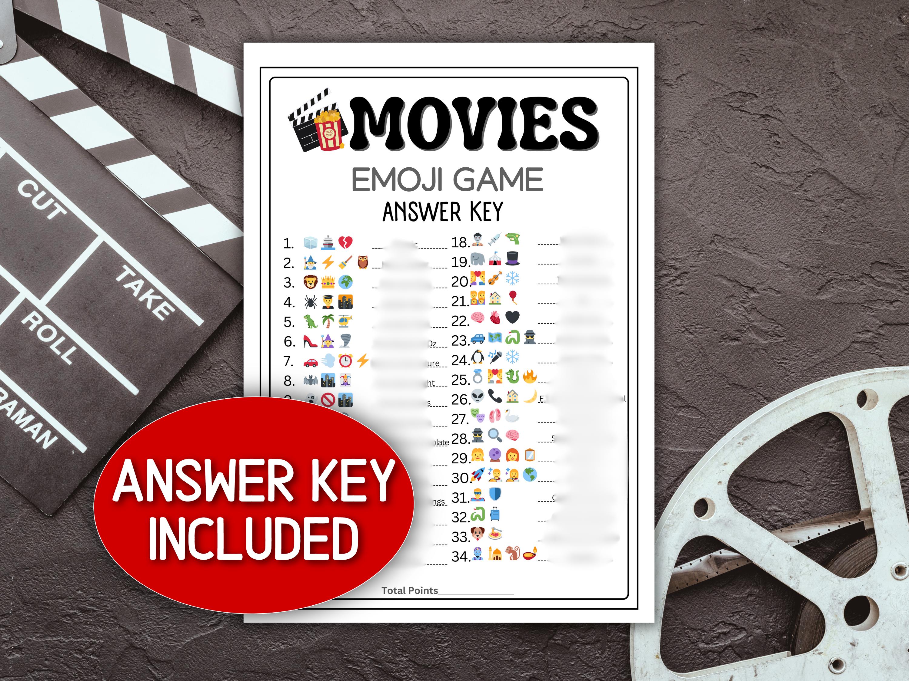 Movie Emoji Pictionary | Emoji Movie Guessing Game | Printable Games ...