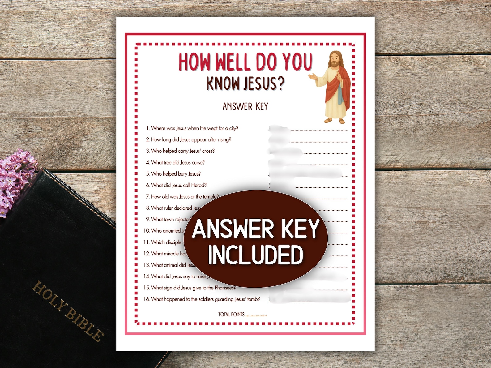 How Well Do You Know Jesus, Bible Games for Kids Teen Adults Womens ...