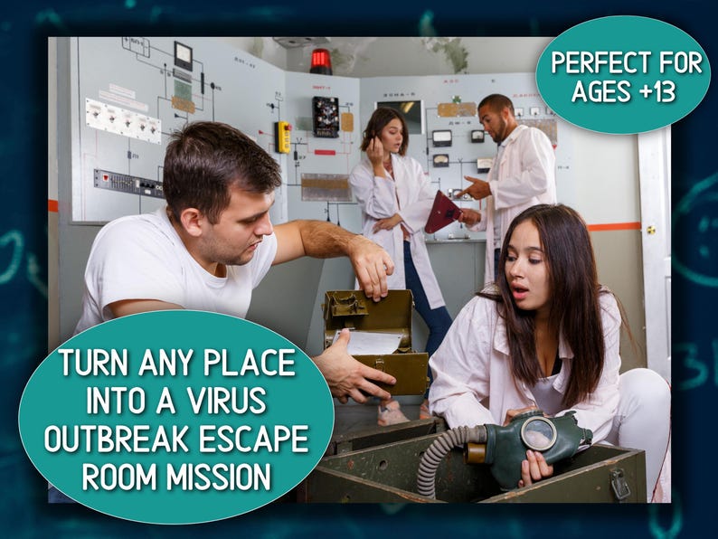 Virus Escape Room Kit Printable for Adults Teens Lab Game at Home ...