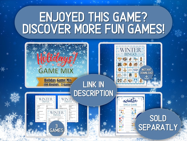 Winter Emoji Game With Answers, Printable Emoji Pictionary Winter Theme ...