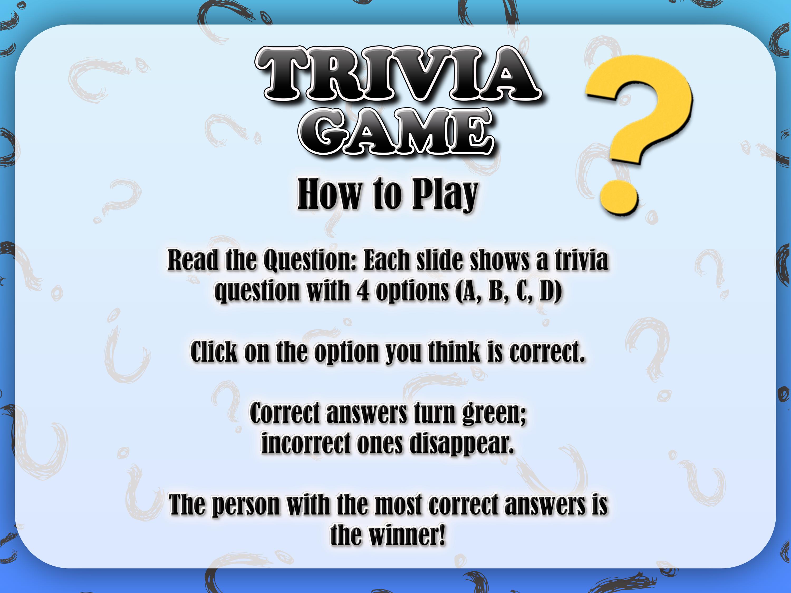 Powerpoint Trivia Games Trivia Night Games Trivia Powerpoint General ...