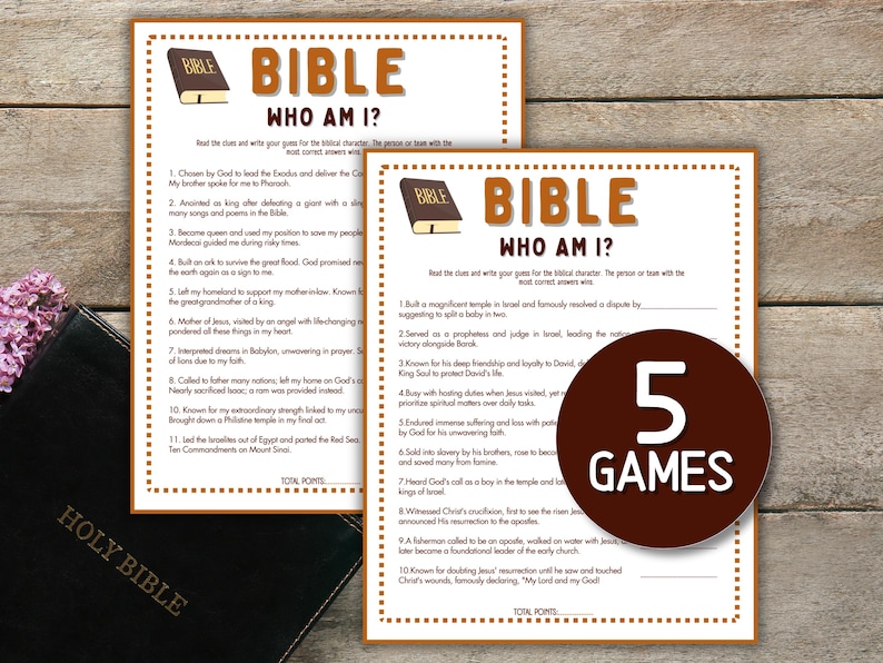 Who Am I Game Bible Trivia Game Questions and Answers Bible Women ...