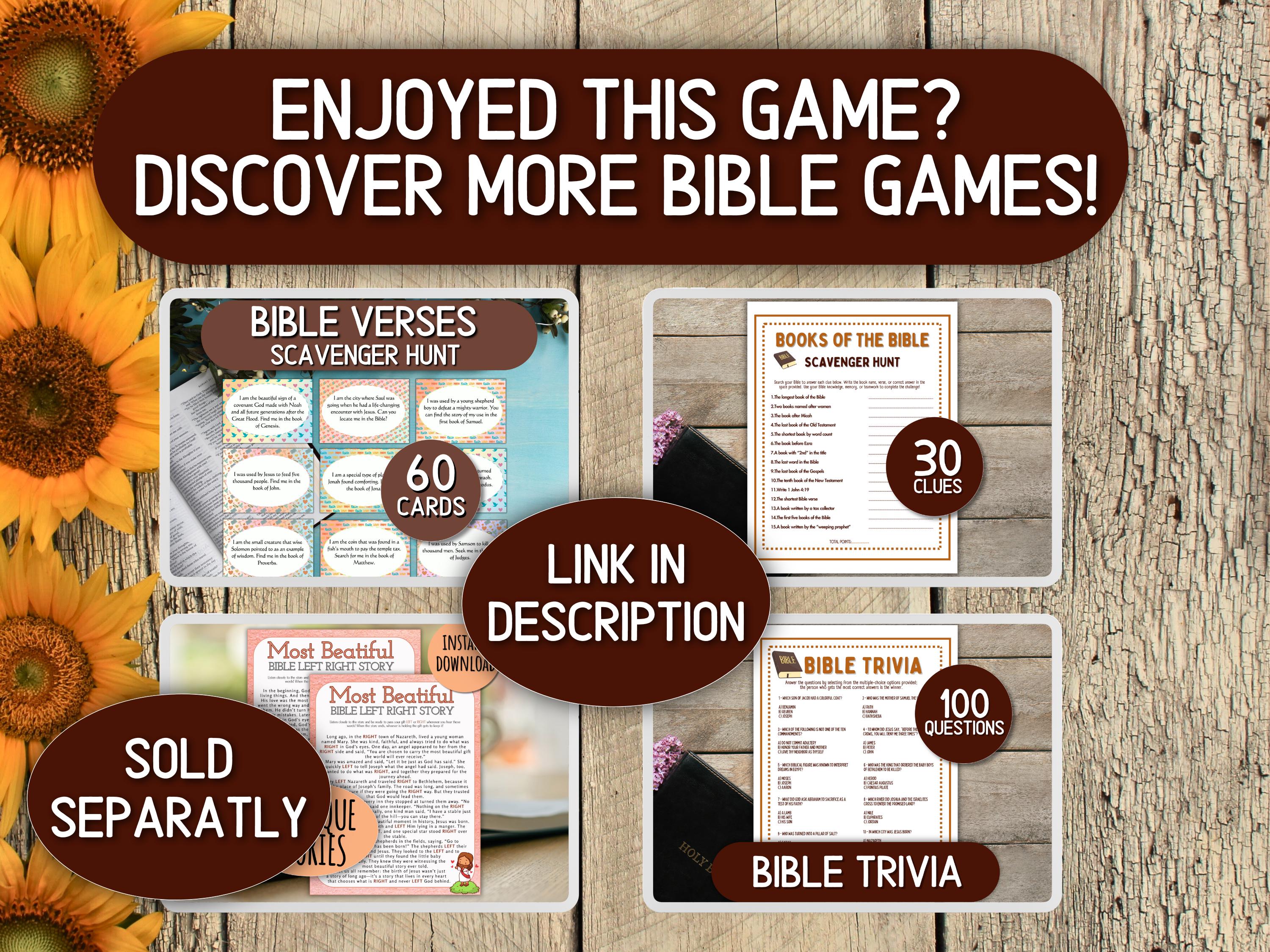 Bible Charades for Adults Church Games Charades Printable Bible Games ...
