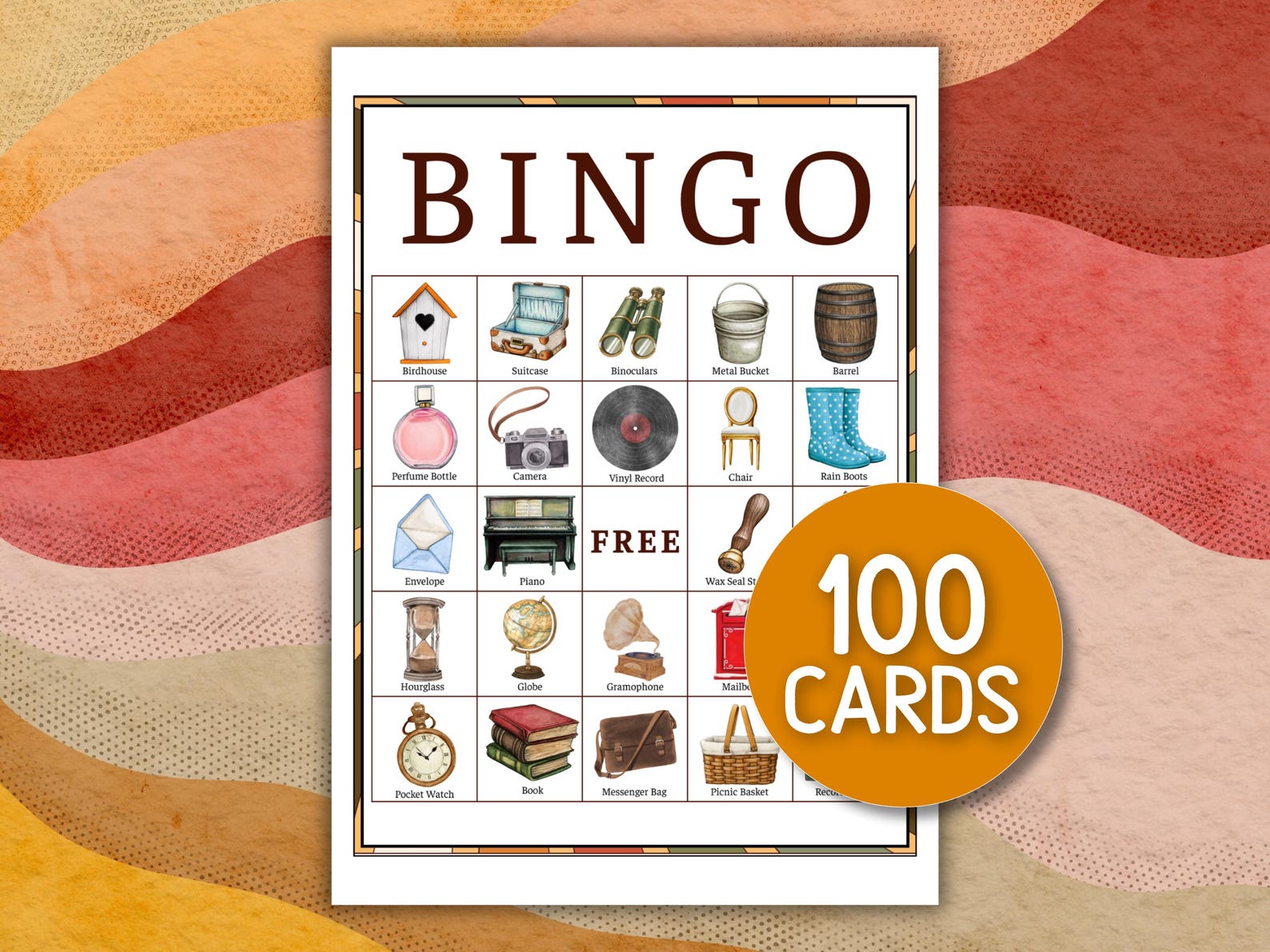 Senior Citizen Bingo Printables, Large Print Bingo Game for Seniors ...