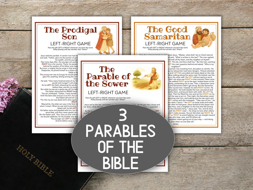 Left Right Bible Games Parable of the Sower the Good Samaritan Prodigal ...