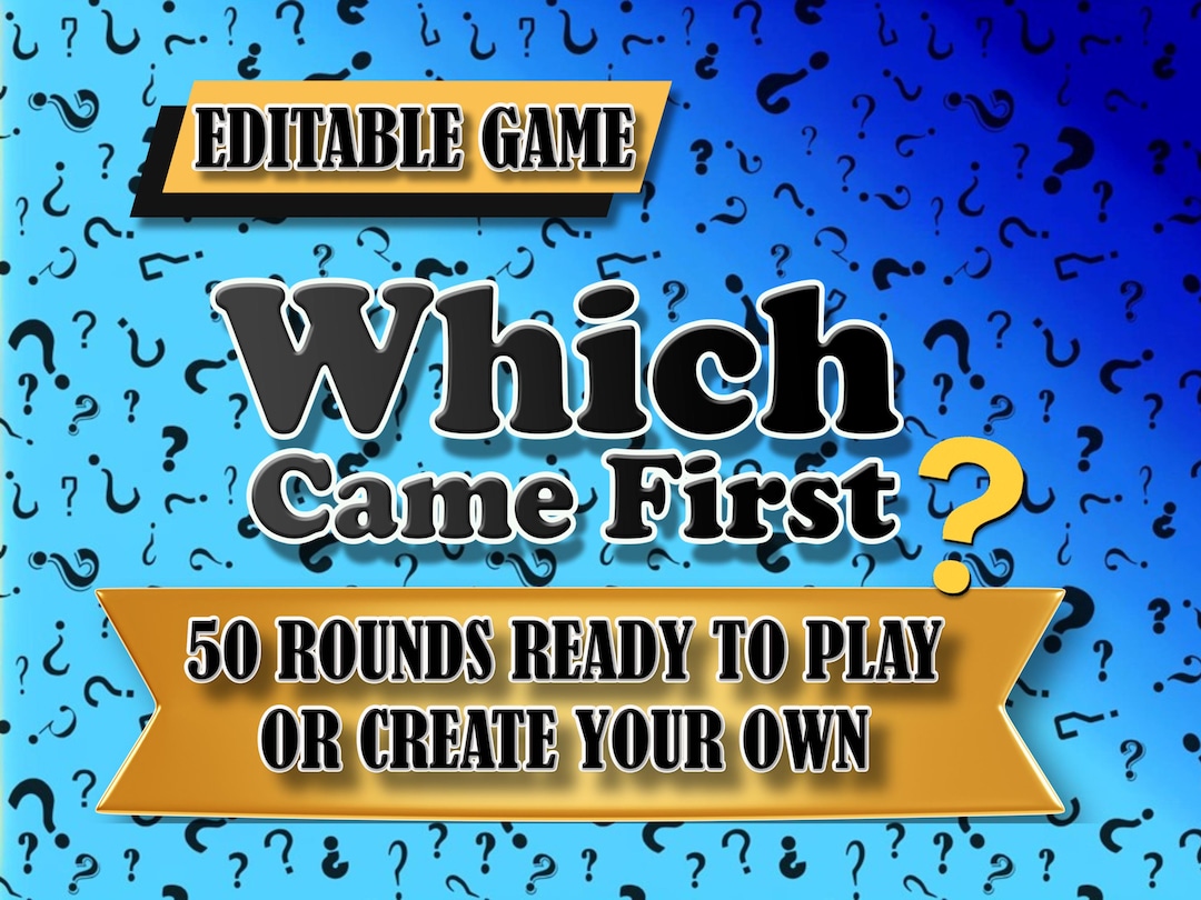 Which Came First Trivia With Powerpoint, Quiz Power Point Customizable ...