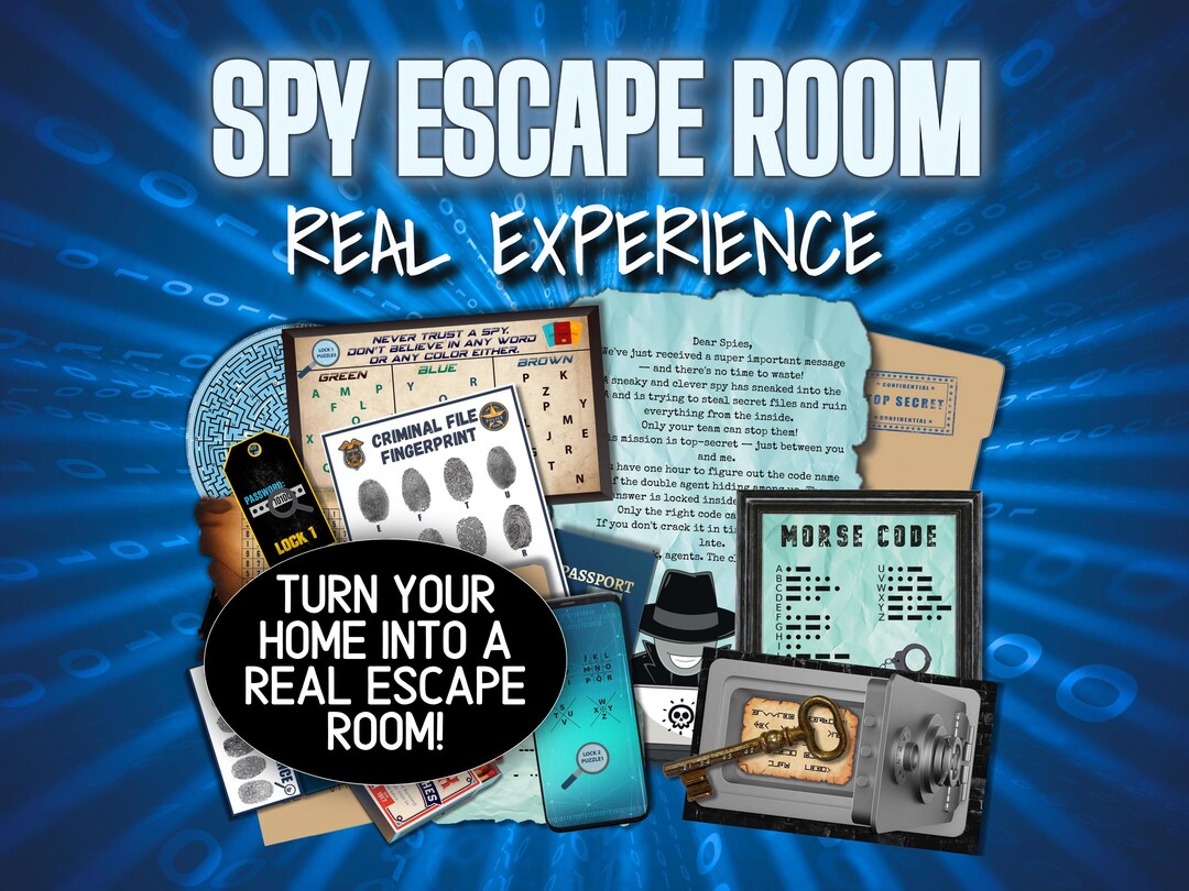 Escape Room Kit Printable Game Spy Escape Room for Teens Kids Escape ...