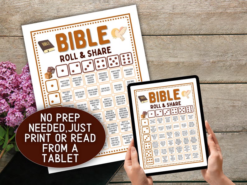 Dice Game Table Talk Christian Printable Womens Mens Ministry Church ...