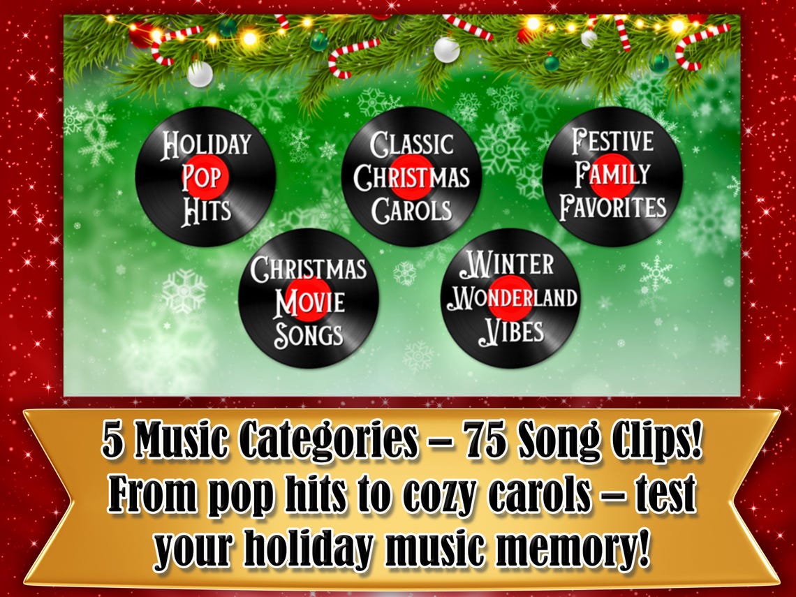 Christmas Name That Tune Game, Powerpoint Guess the Holiday Song Xmas ...