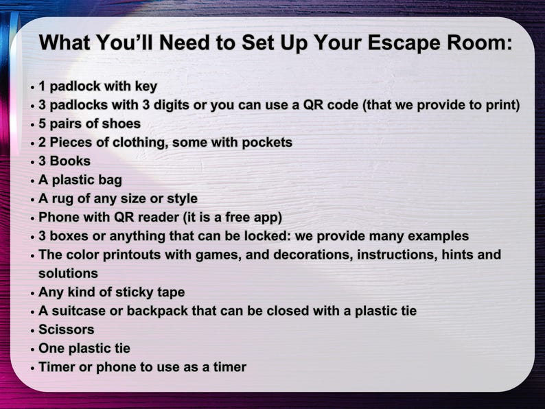 Escape Room Teen Girl Birthday Kit Game Spy Escape Room for Teens Kids ...