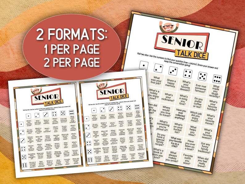 Games for Senior Citizens, Dice Seniors Party Games for Senior Groups ...