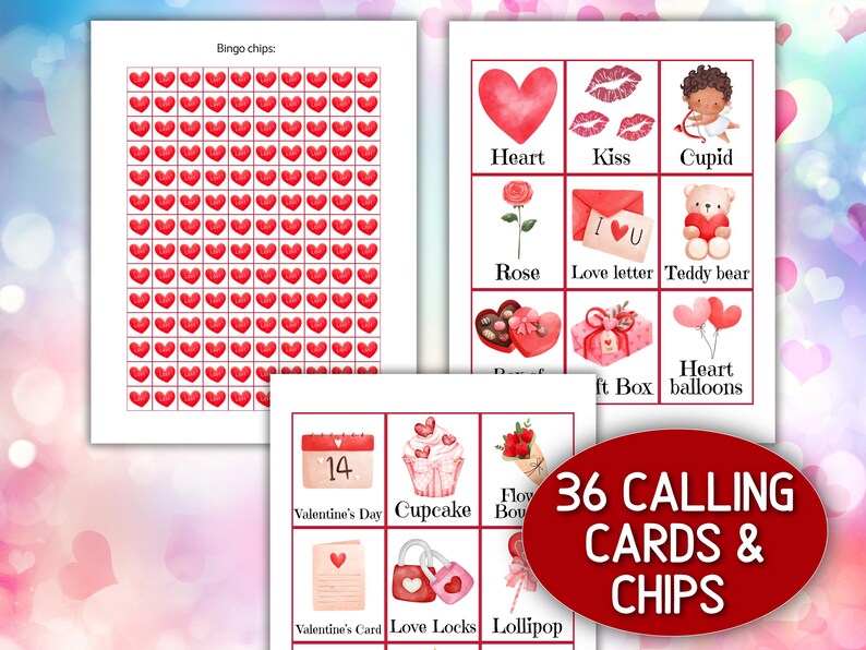 Valentines Bingo Cards Printable, Games Valentine Day Icebreaker 100 V ...