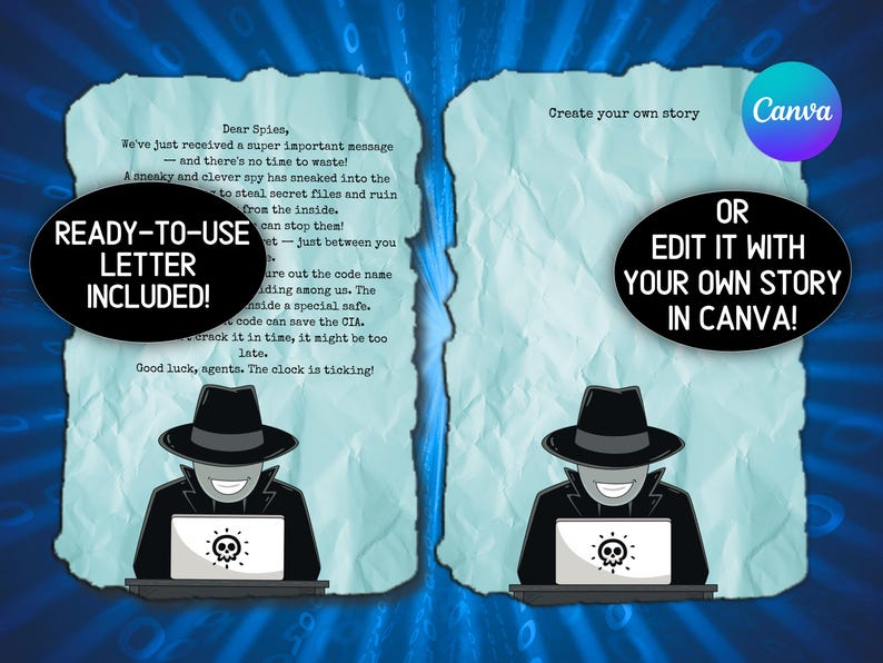 Escape Room Kit Printable Game Spy Escape Room for Teens Kids Escape ...