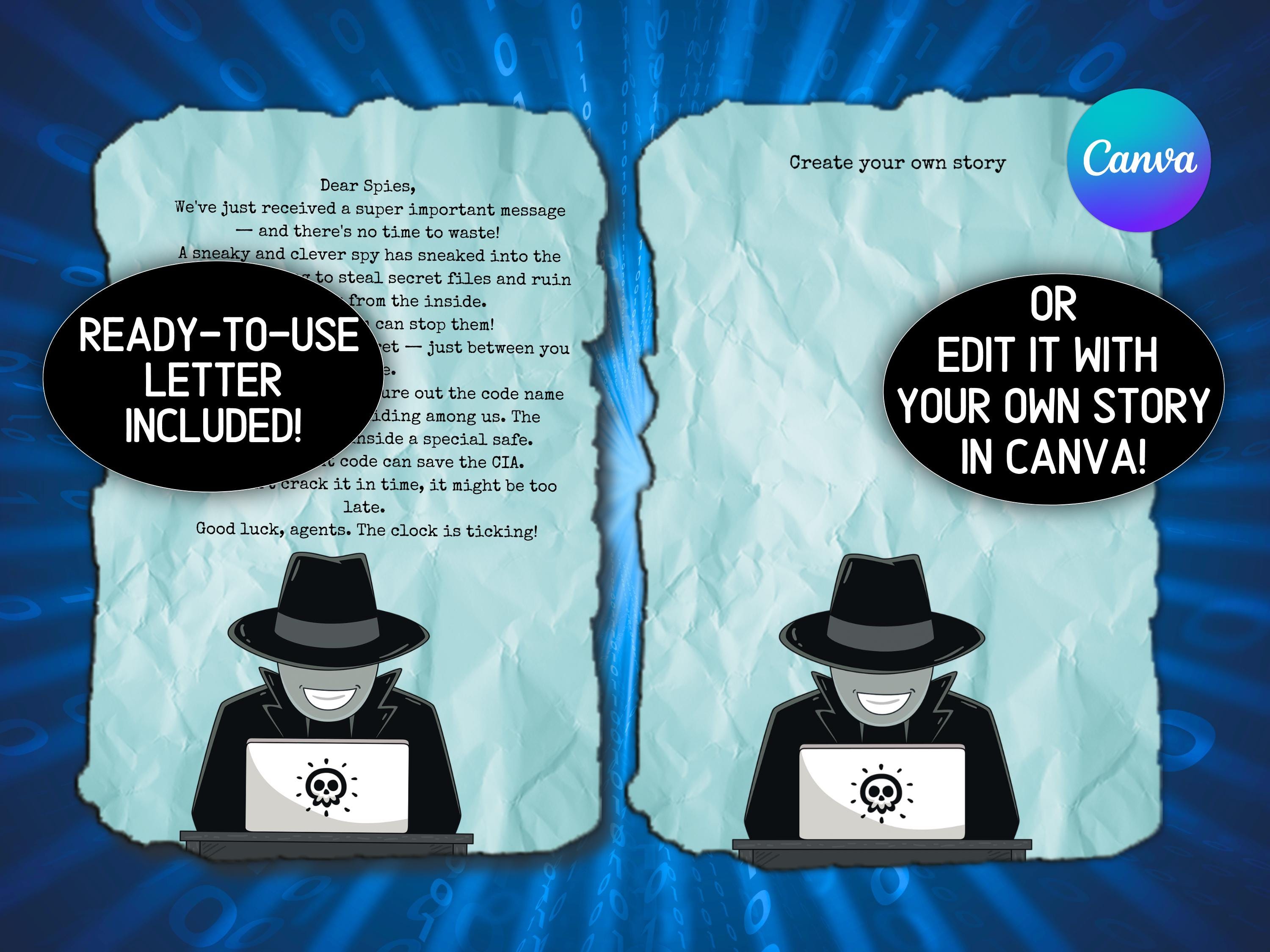 Escape Room Kit Printable Game Spy Escape Room for Teens Kids Escape ...