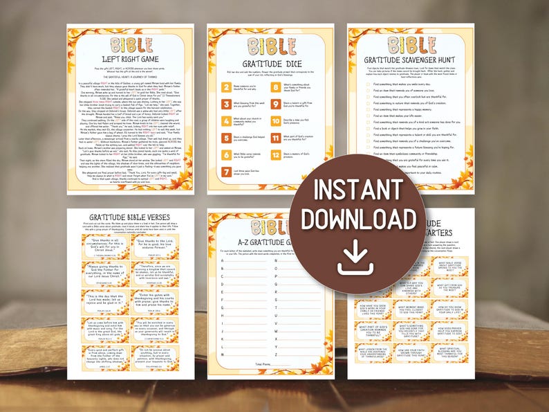 Bible Gratitude Game Printable, Bible Game Gratitude Dice Thanksgiving ...