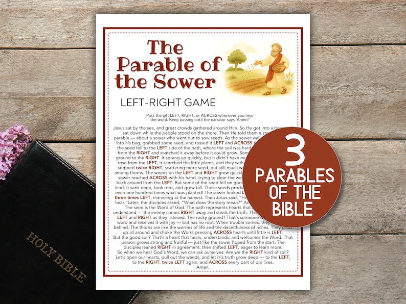 Left Right Bible Games Parable of the Sower, the Good Samaritan ...