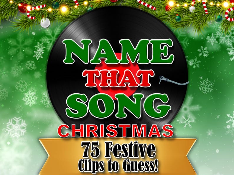 Christmas Name That Tune Game, Powerpoint Guess the Holiday Song Xmas ...