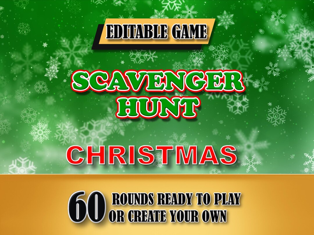Virtual Christmas Scavenger Hunt Game for Zoom Powerpoint Holiday Party ...