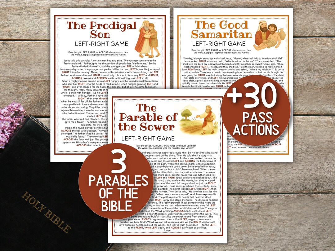 Left Right Bible Games Parable of the Sower, the Good Samaritan ...