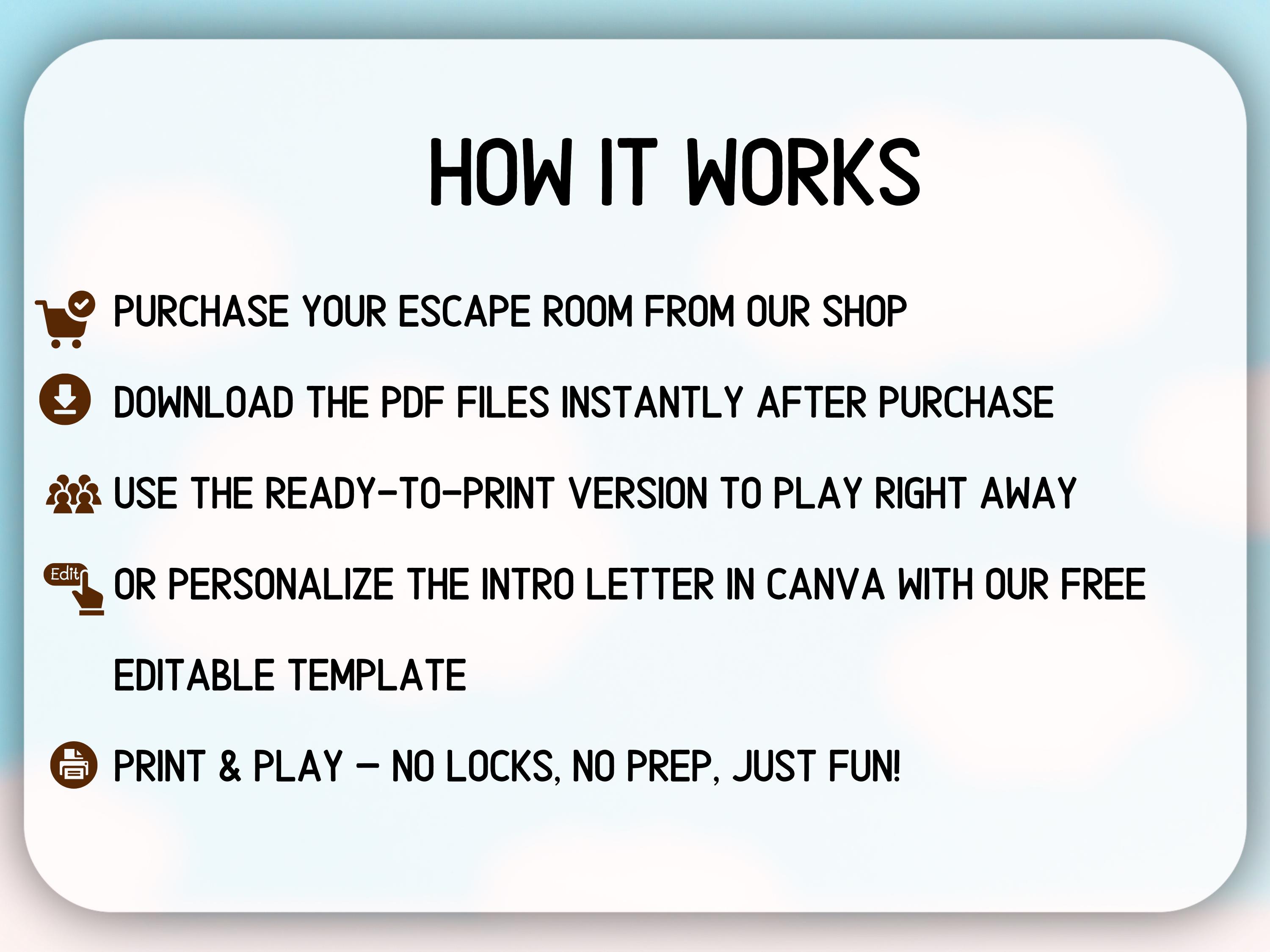 Baby Shower Escape Room Printable Mystery Gender Reveal Escape Rooms ...