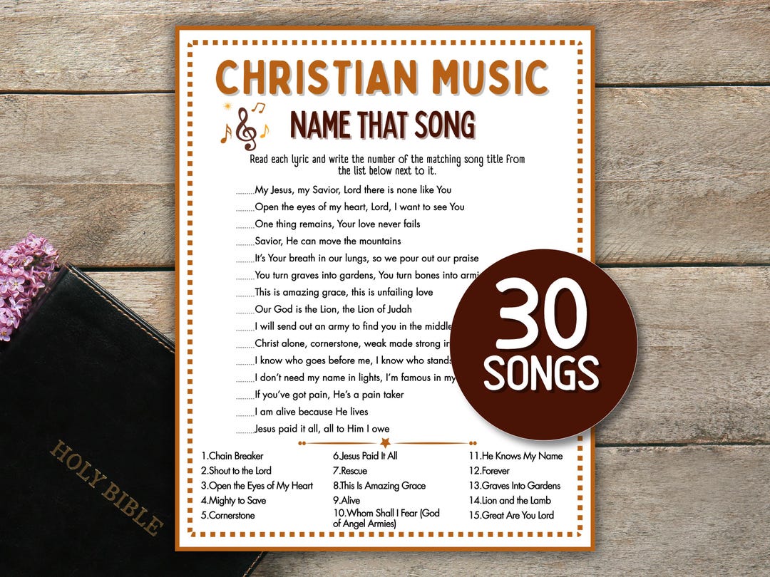 Name That Tune Christian Song, Bible Quiz on Hymns Christian Name That ...