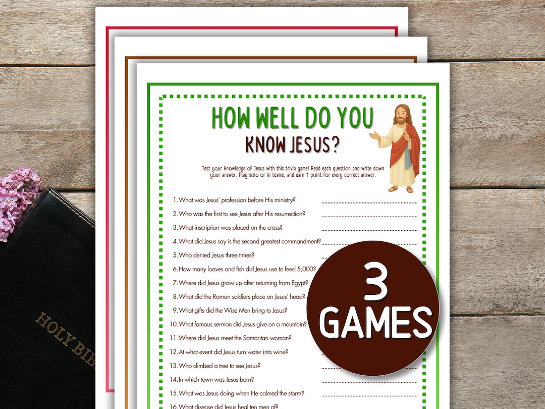 How Well Do You Know Jesus, Bible Games for Kids Teen Adults Womens ...