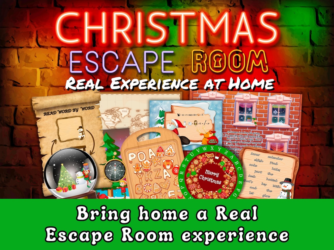 Christmas Escape Room Kit Family Adults Teens Kids Holiday Quest DIY ...
