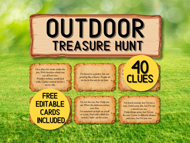 Outdoor Scavenger Hunt for Kids | Printable Outdoor Treasure Hunt for ...