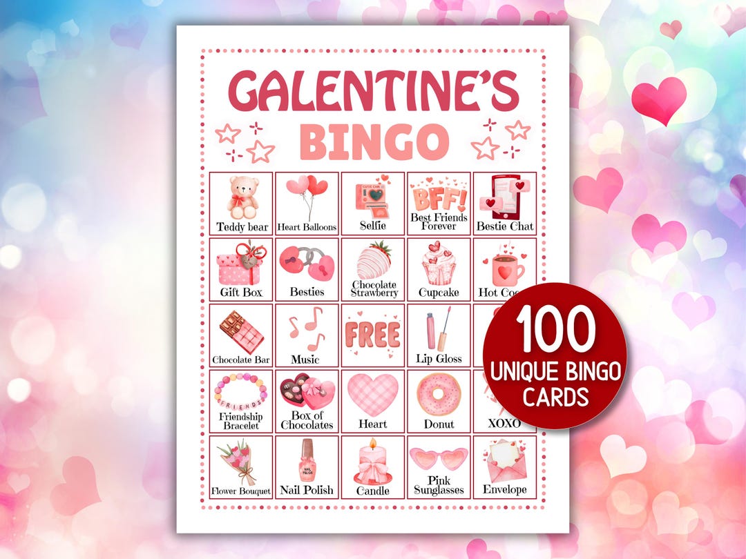 Galentines Bingo Game Printable, 100 Friendship Day Icebreaker ...