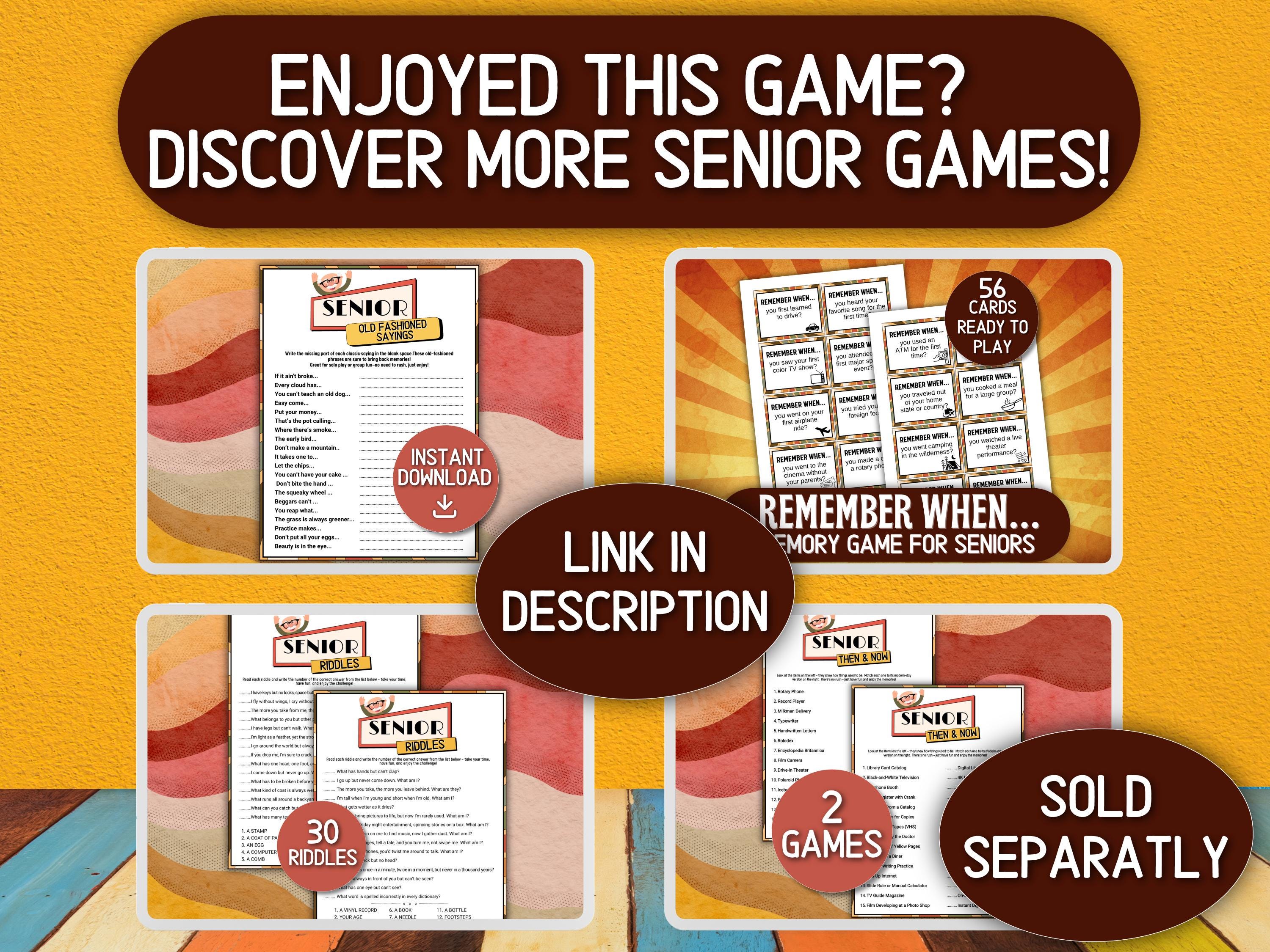 Senior Citizens Game Printable, Conversation Dice Icebreaker Elderly ...