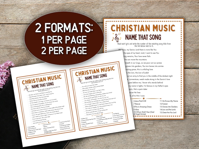 Name That Tune Christian Song, Bible Quiz on Hymns Christian Name That ...