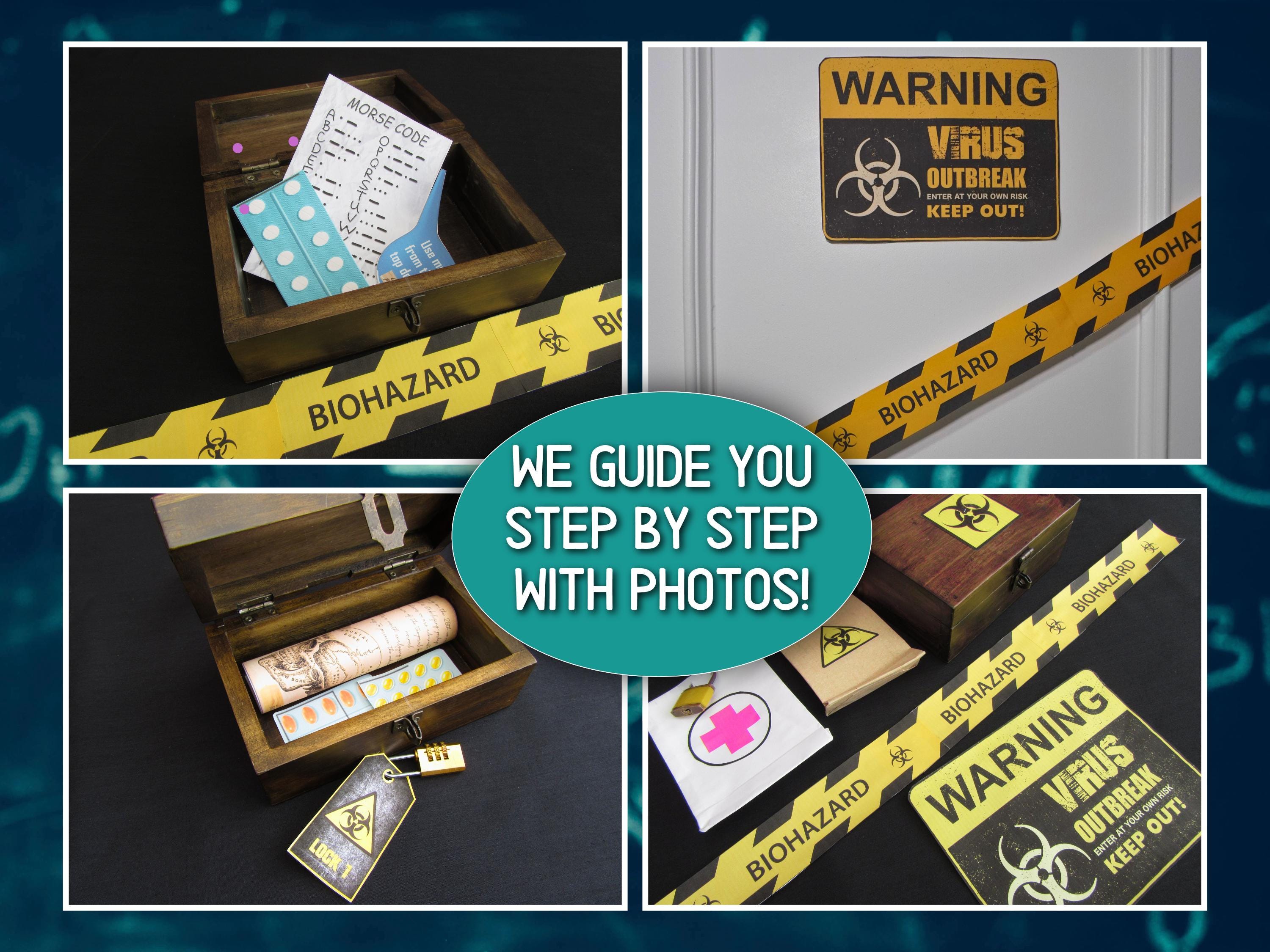 Virus Escape Room Kit Printable for Adults Teens Lab Game at Home ...