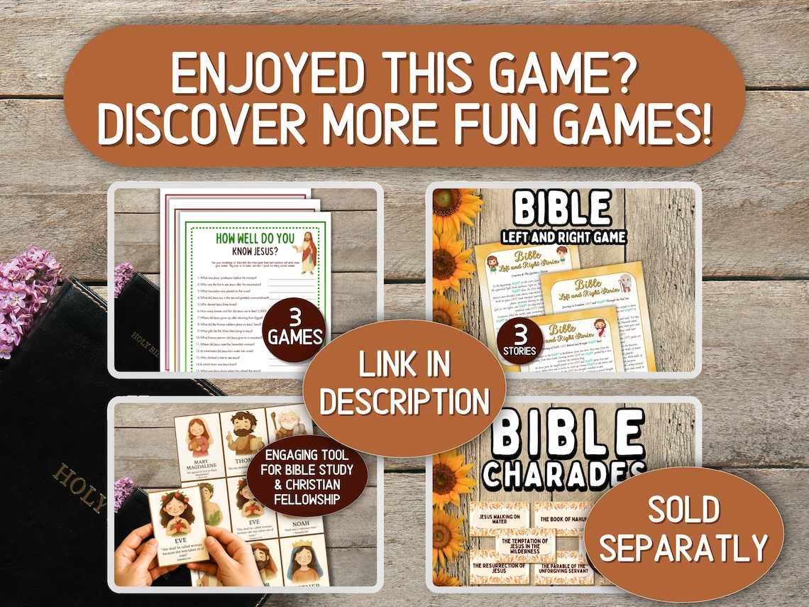 Bible Bingo Cards 30 Bible Character Bingo Cards for Kids Teen and ...
