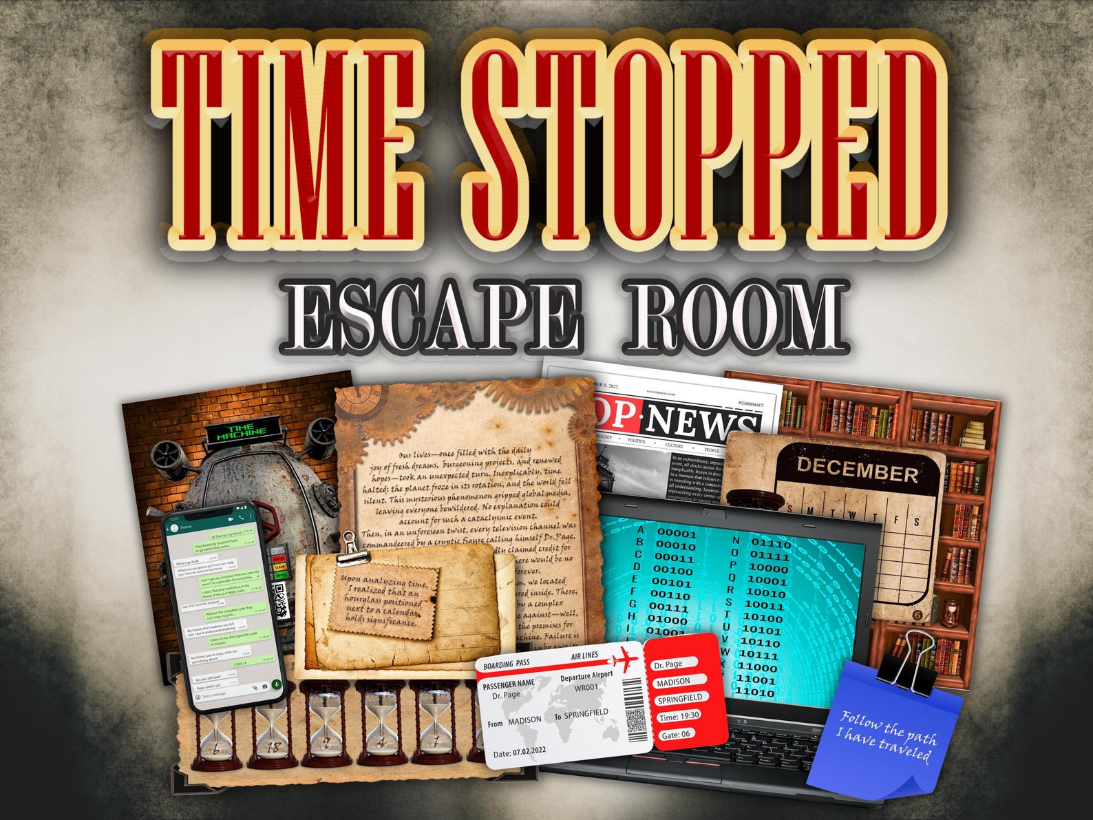 Escape Room for Adults Printable, Escape Room Teens Time Escape Room ...