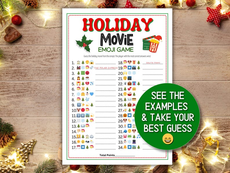 Holiday Emoji Game Christmas Movies, Emojis Quiz Trivia Movie ...