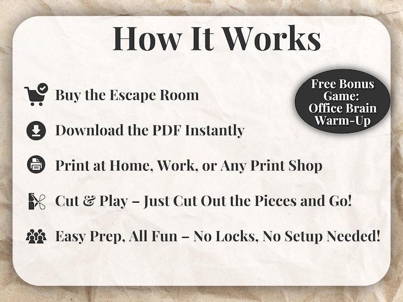 Team Building Escape Room Office Activity for Adults Printable Teachers ...