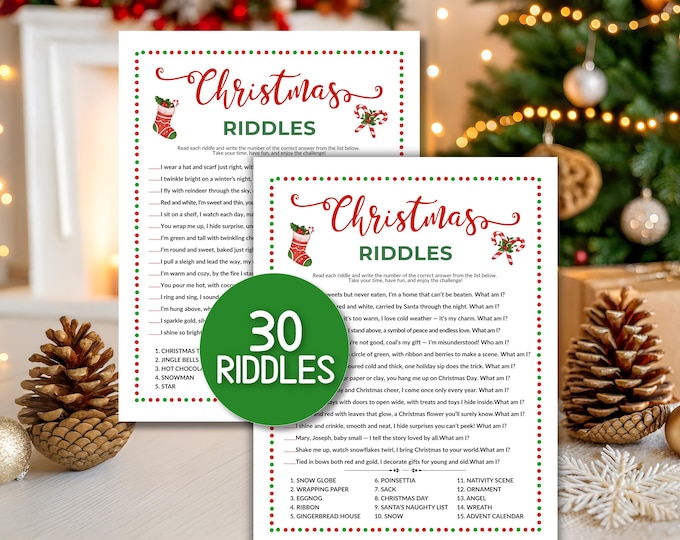 Christmas Games, Who Am I Riddles, Christmas Party Games, Christmas ...