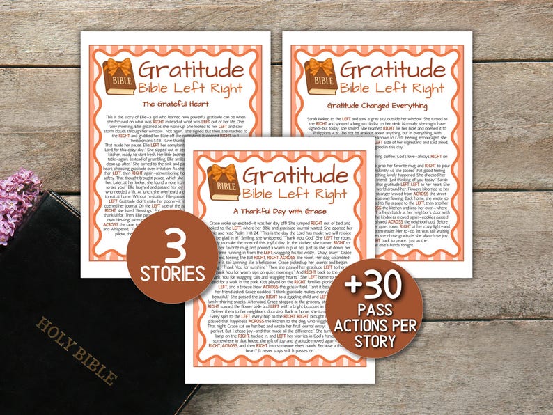 Gratitude Left Right Game, Bible Game Thanksgiving Games Fall Left ...