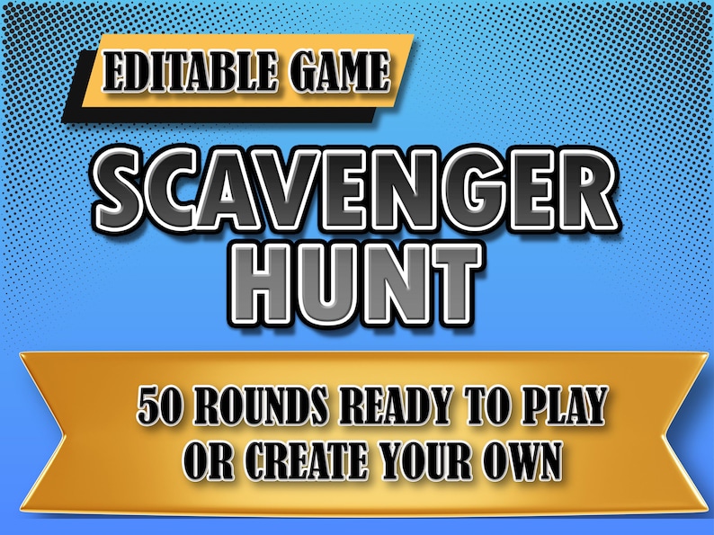 Virtual Scavenger Hunt Powerpoint, Party Game Virtual Scavenger Work ...