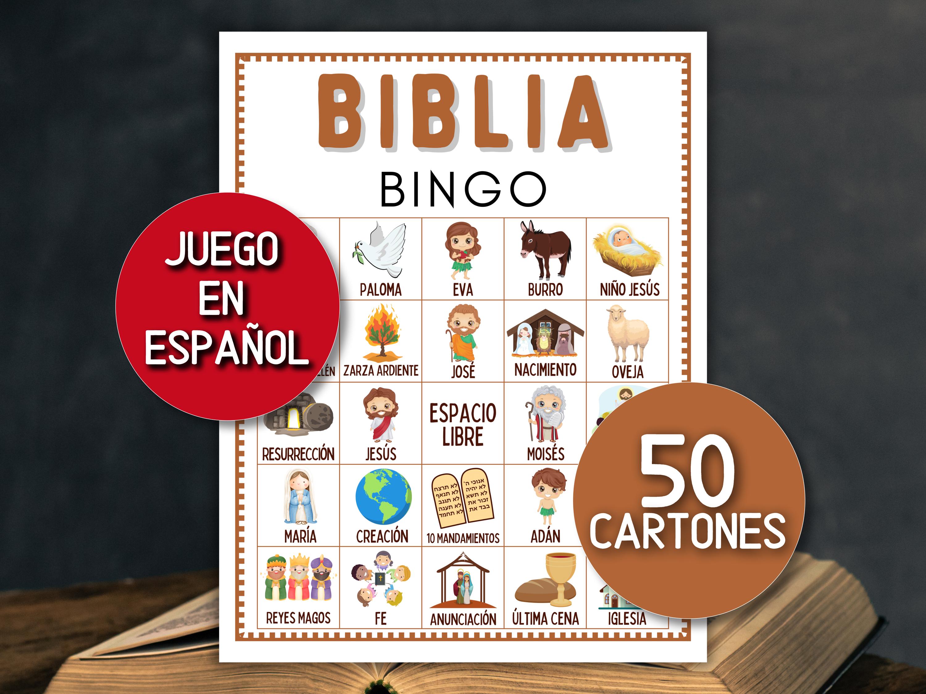 Biblia Bingo Espanol, Christian Game Bible Bingo Juegos Biblicos in ...