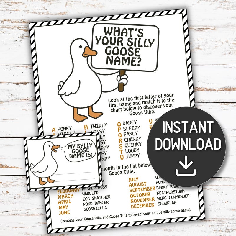 Game Names for Silly - Etsy