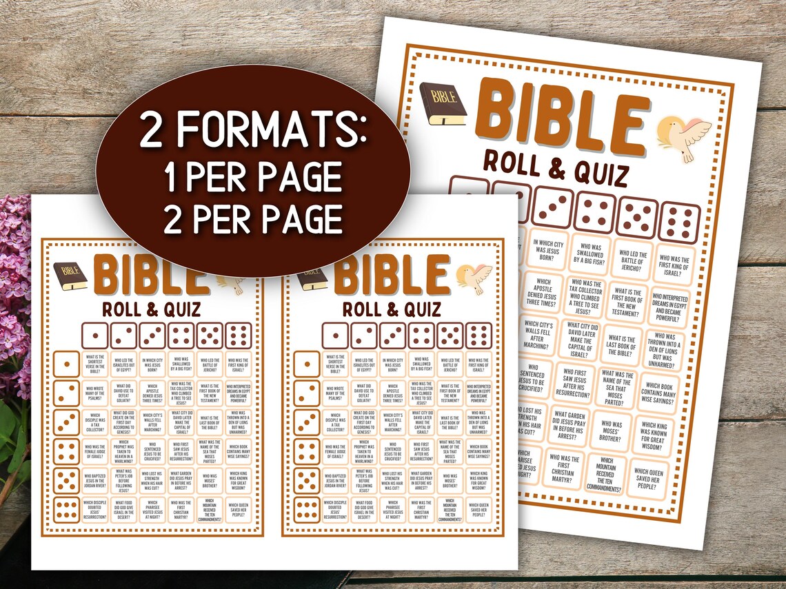 Dice Game Quiz Ice Breakers Bible Edition Christian Kids Ladies Retreat ...