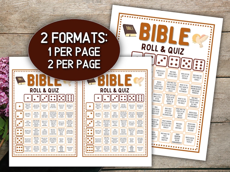 Dice Game Quiz Ice Breakers Bible Edition Christian Kids Ladies Retreat ...